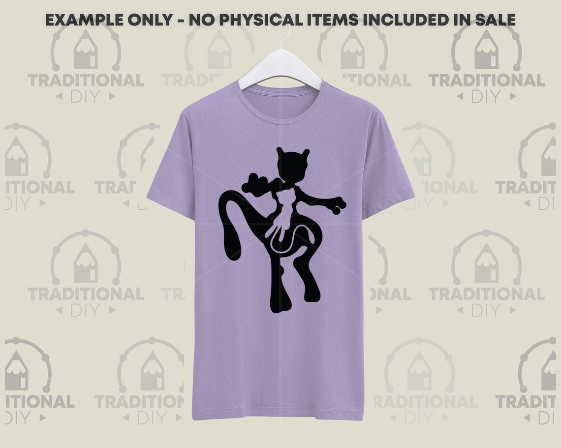 Mew & Mewtwo Design | Pokemon Evolutions | SVG Bundle | Digital File ...