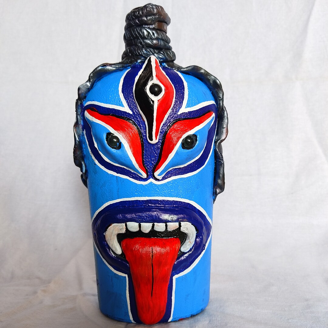 Evil Eye Vase With Face Indian Goddess Kali Decoration Good Luck Gift ...