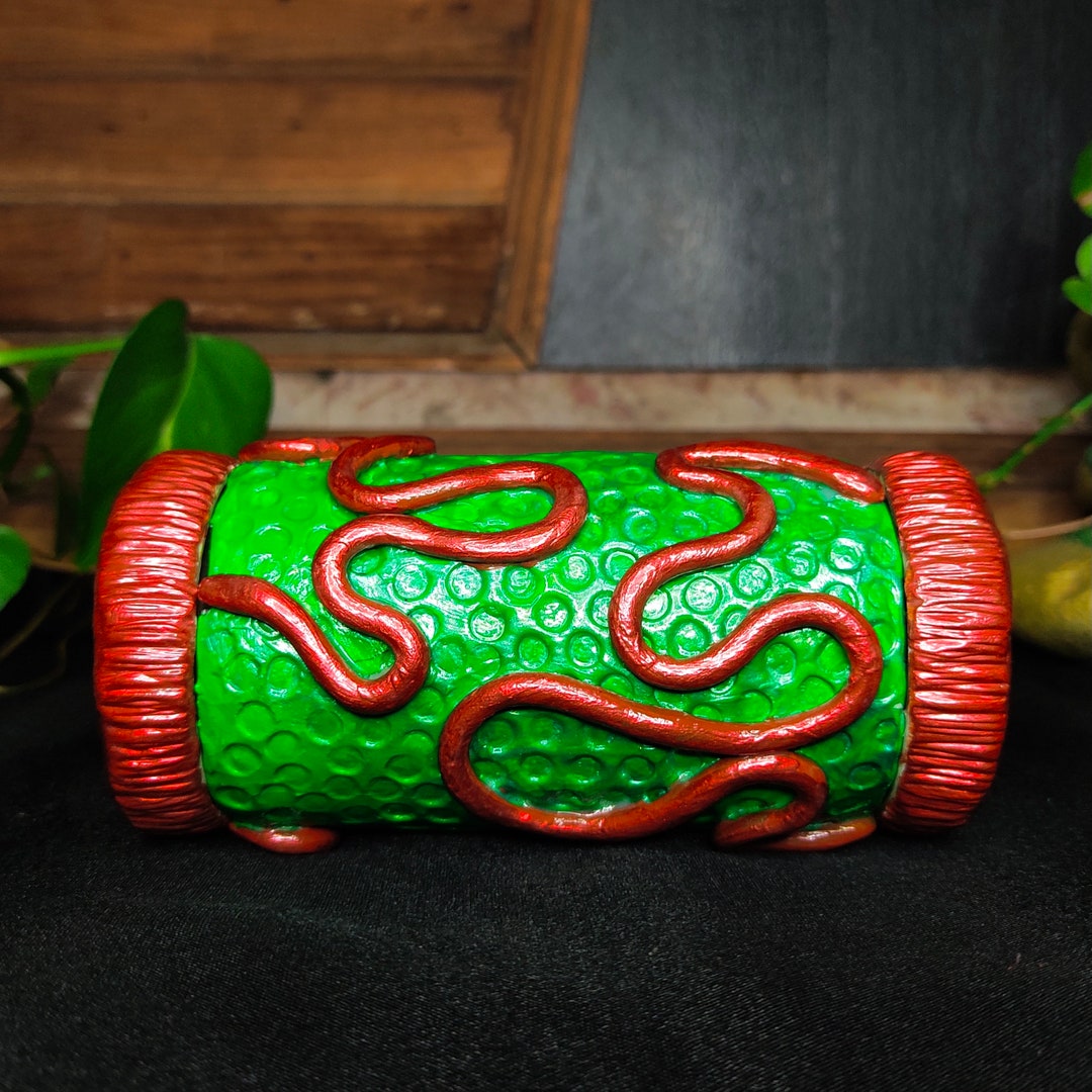 Weed Jar Green and Brown Clay Box Jewellery Storage Weed Jar - Etsy