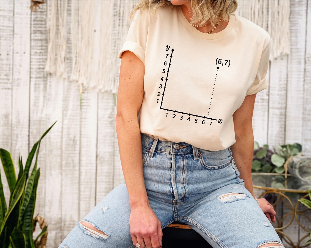 Funny Six Seven 6 7 Graphing Meme Tee: Coordinate Plot Math Shirt ...