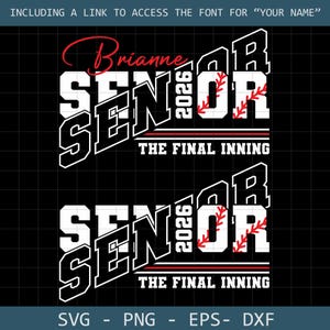 Senior 2026 Svg, Baseball Senior Template, Senior Night, Baseball ...