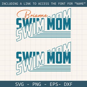 Swim Mom SVG: Custom Shirt Design (digital Download) - Etsy