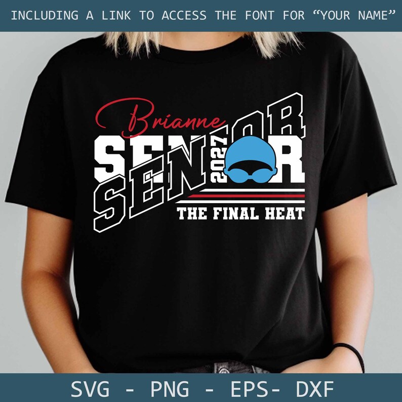 Senior Swimmer Template, Graduation Cut File, Swim Mom Design, Senior ...
