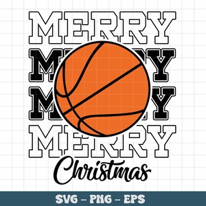 Basketball Svg, Merry Christmas Basketball Svg, Basketball Game Day ...