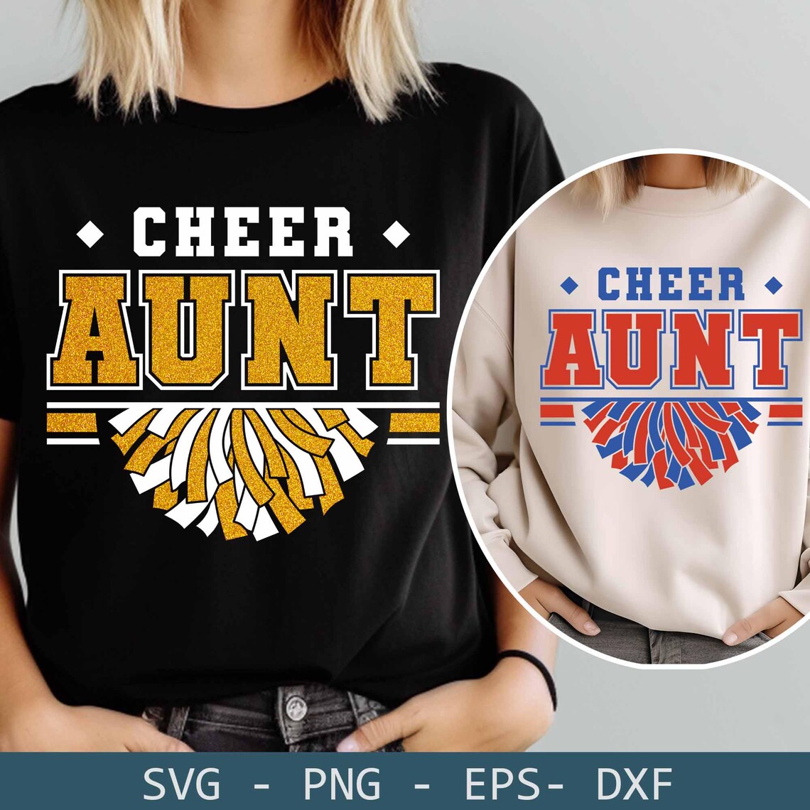 Cheer Aunt Svg, Cheerleader Aunt Shirt, Cheer Family Svg, Cheerleading ...