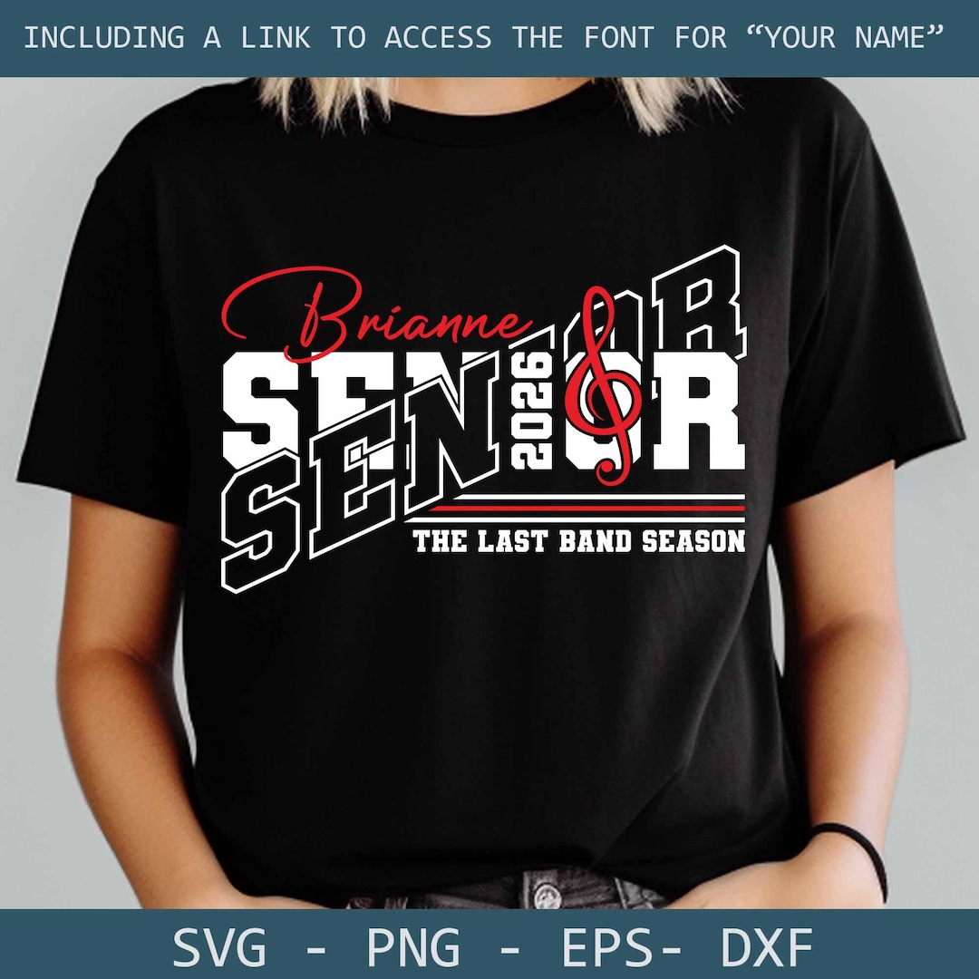 Senior Band Svg Png, Senior Band Mom Svg, Gift for Her, Class of 2026 ...