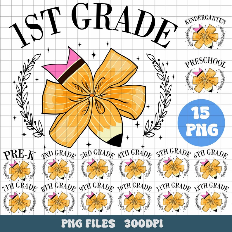 Coquette Pencil Bundle Png, Teacher Pencil Bow Png, Back to School ...