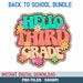 Retro Back to School Bundle Png, Hello School Bundle Png, Hello ...
