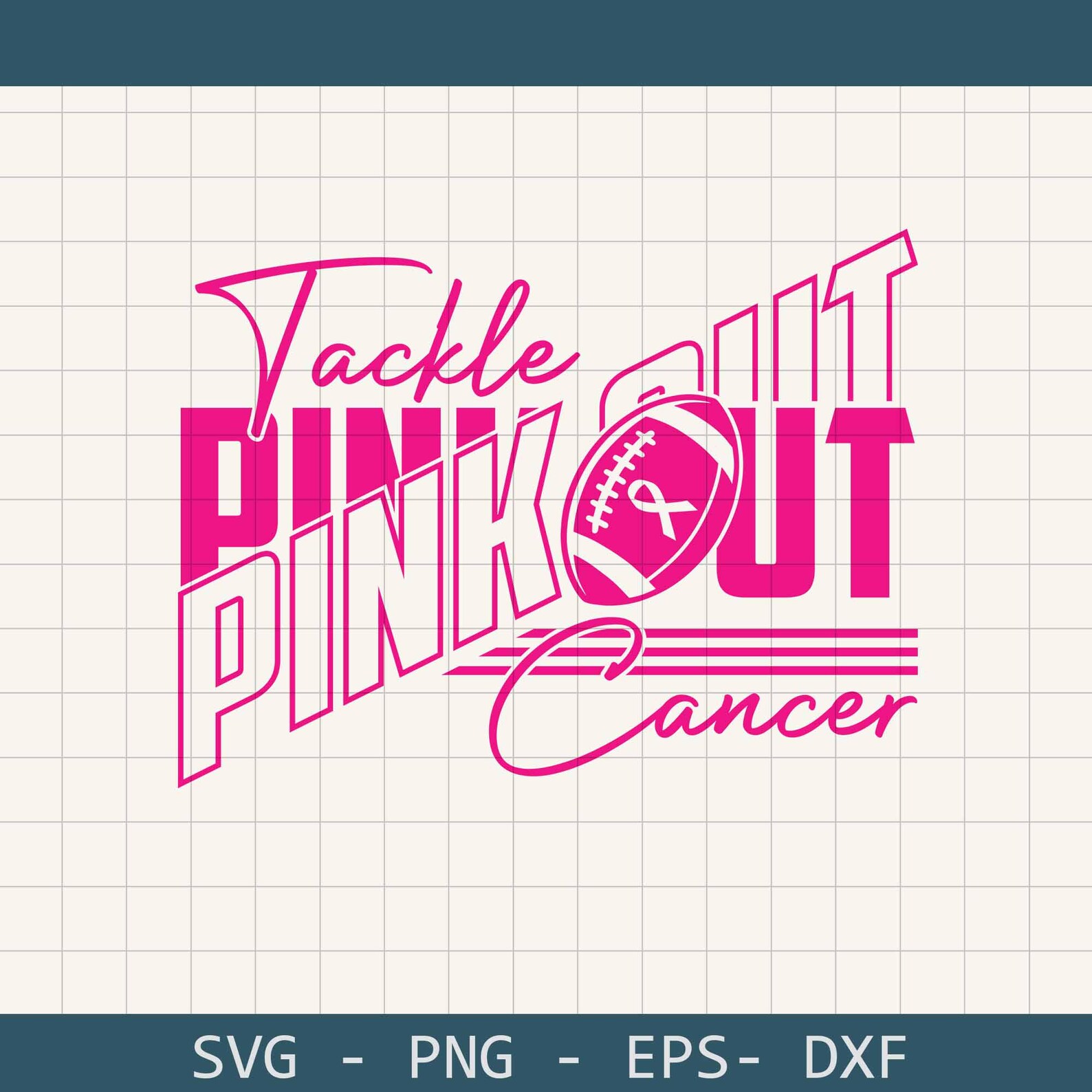 Pink Out Svg, Football Pink Out Template, Awareness Month Svg, We Wear ...