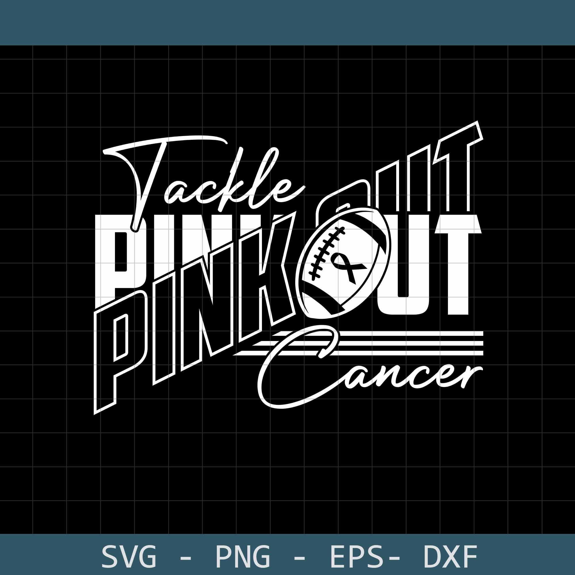 Pink Out Svg, Football Pink Out Template, Awareness Month Svg, We Wear ...