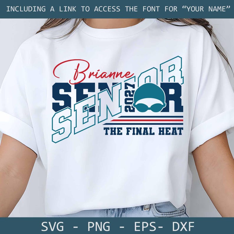 Senior Swimmer Template, Graduation Cut File, Swim Mom Design, Senior ...