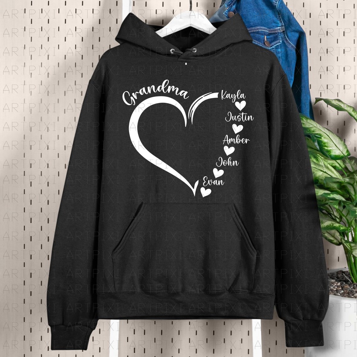 Custom Grandma PNG Grandma Heart Digital Download Grandkids - Etsy