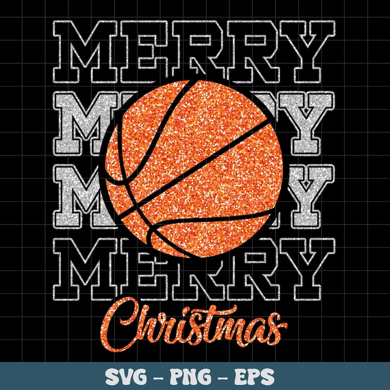 Basketball Svg, Merry Christmas Basketball Svg, Basketball Game Day ...