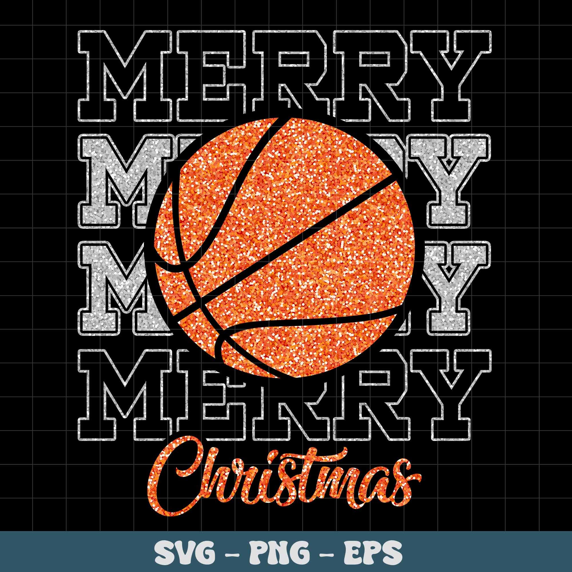 Basketball Svg, Merry Christmas Basketball Svg, Basketball Game Day ...