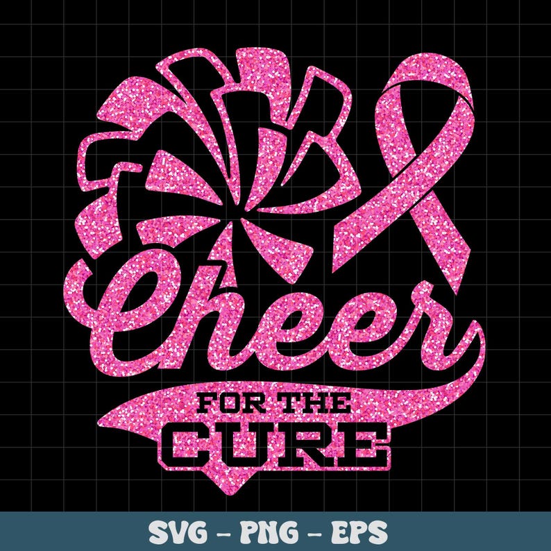 Cheer for the Cure Svg, Pink Ribbon Svg, Awareness Ribbon Svg, Tackle ...