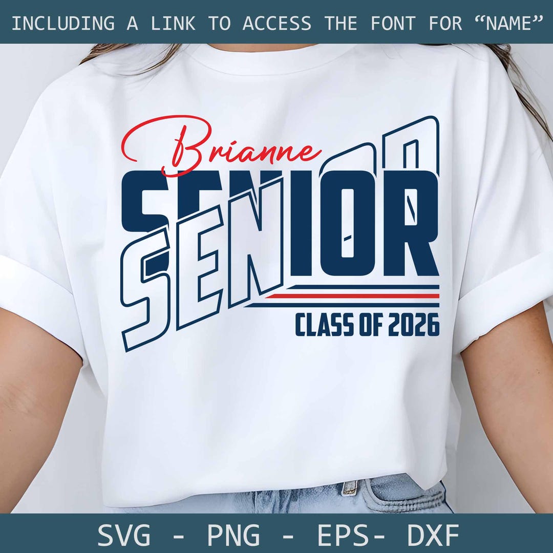Senior 2026 Svg, Custom Name Senior Svg, Graduation Shirt, Graduation ...