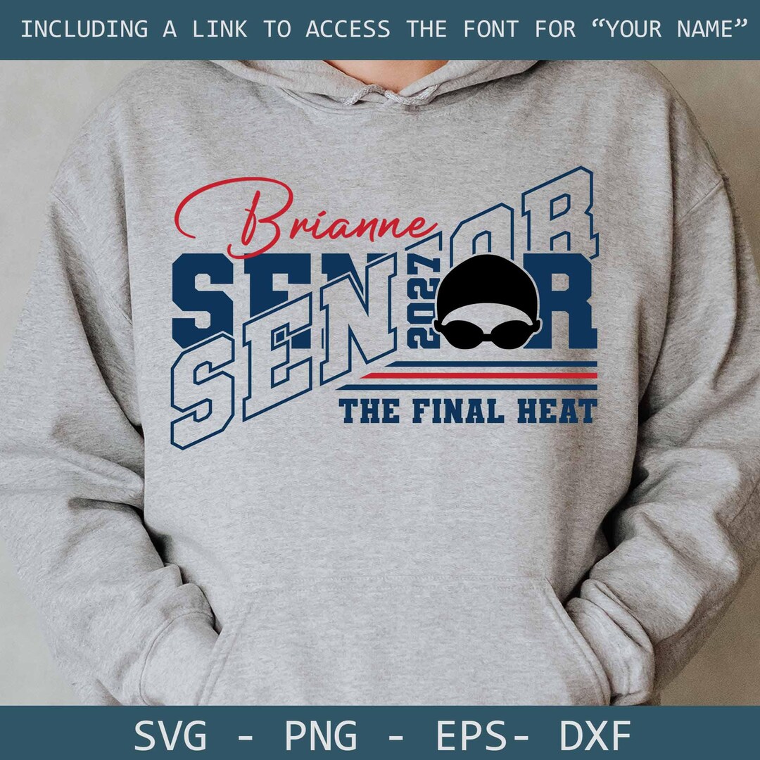 Senior Swimmer Template, Graduation Cut File, Swim Mom Design, Senior ...