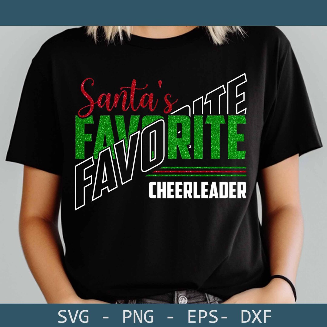 Christmas Cheerleader Svg Png, Santa's Favorite Cheerleader, Cheer Team ...