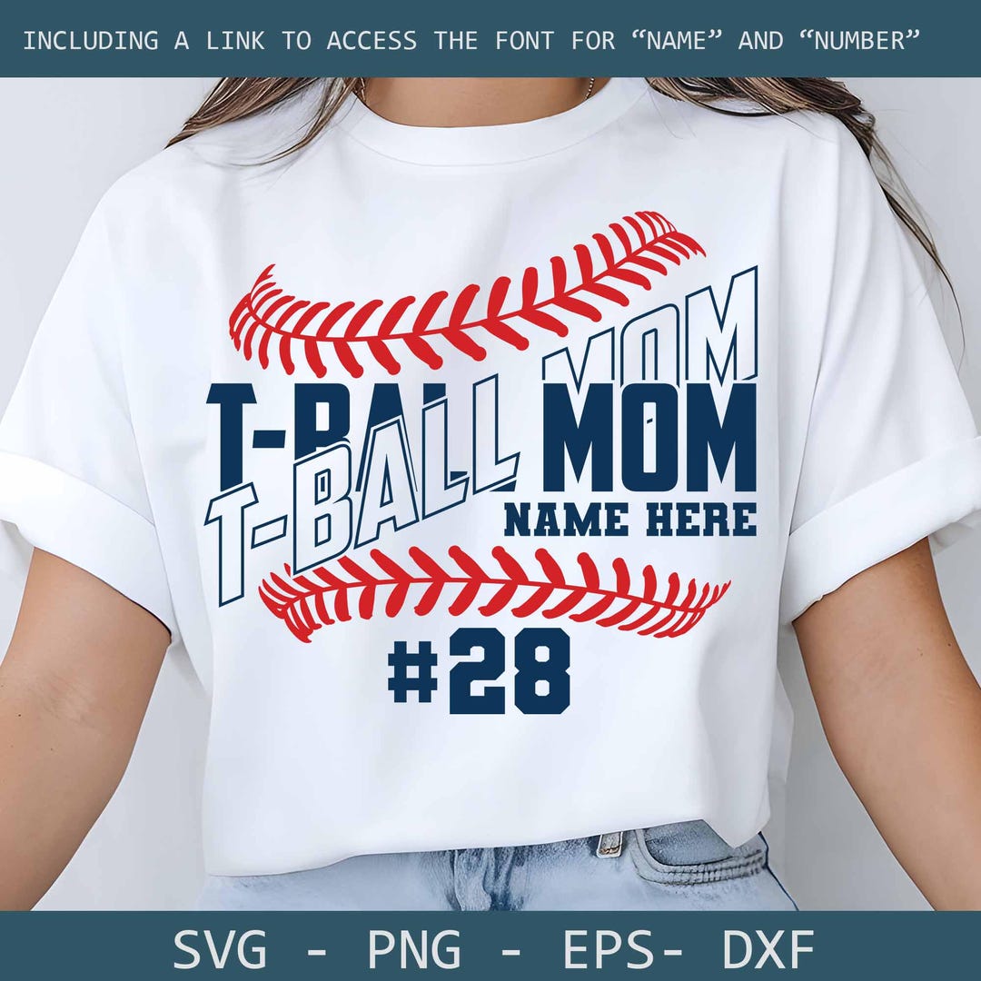 T-ball Mom Shirt Design SVG Template (digital Download) - Etsy