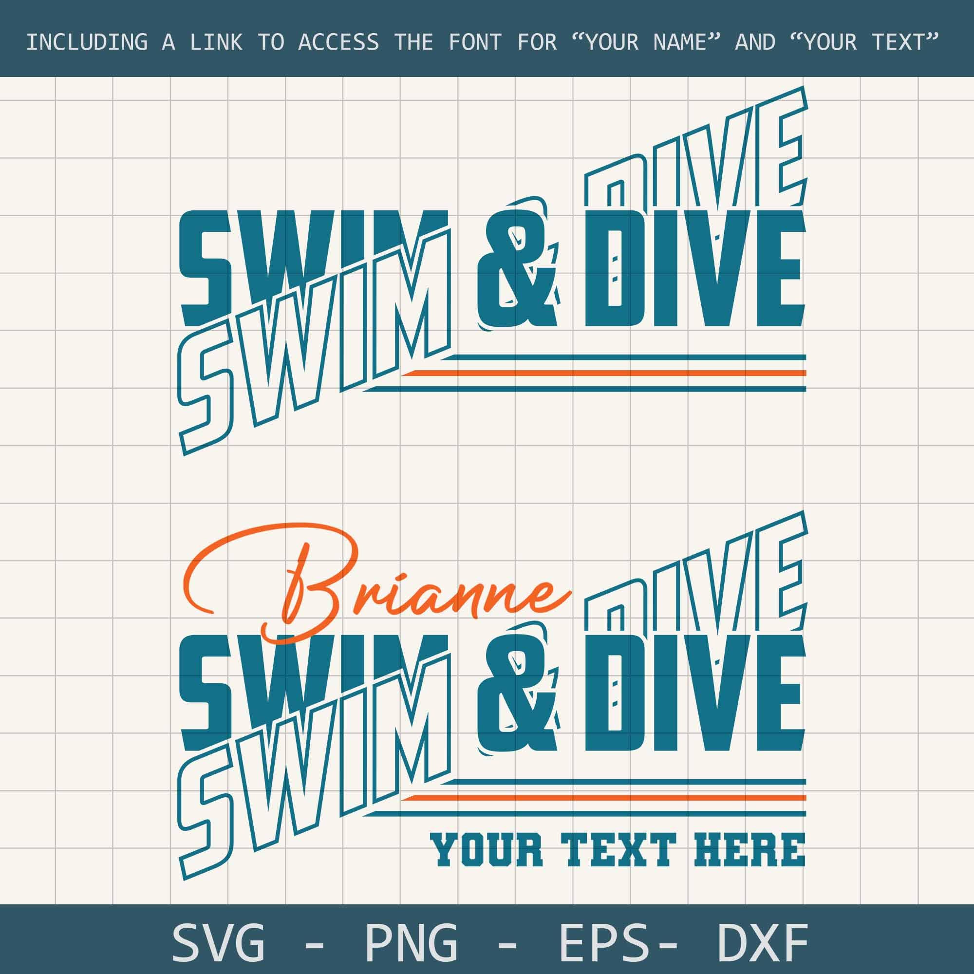 Swim and Dive Svg Png, Swim & Dive Clip Art, Swimmer Svg, Dive Team ...