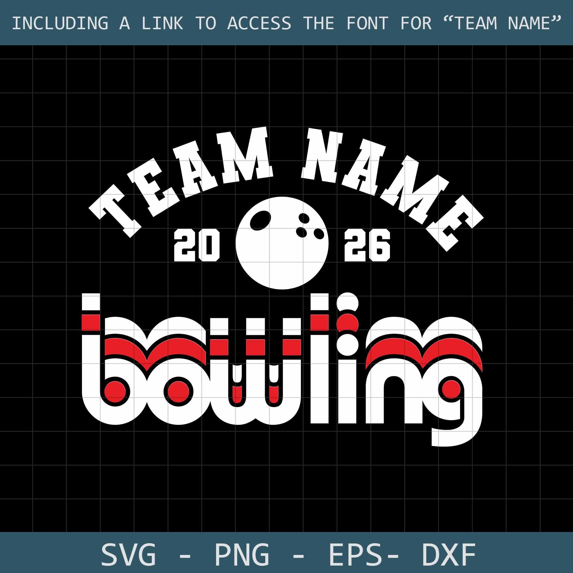 Bowling Team Template Svg, Personalized Bowling Svg, Bowling Cut File ...