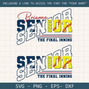 Softball Senior 2025 Svg Png, Softball Team Template Svg, Senior Svg ...