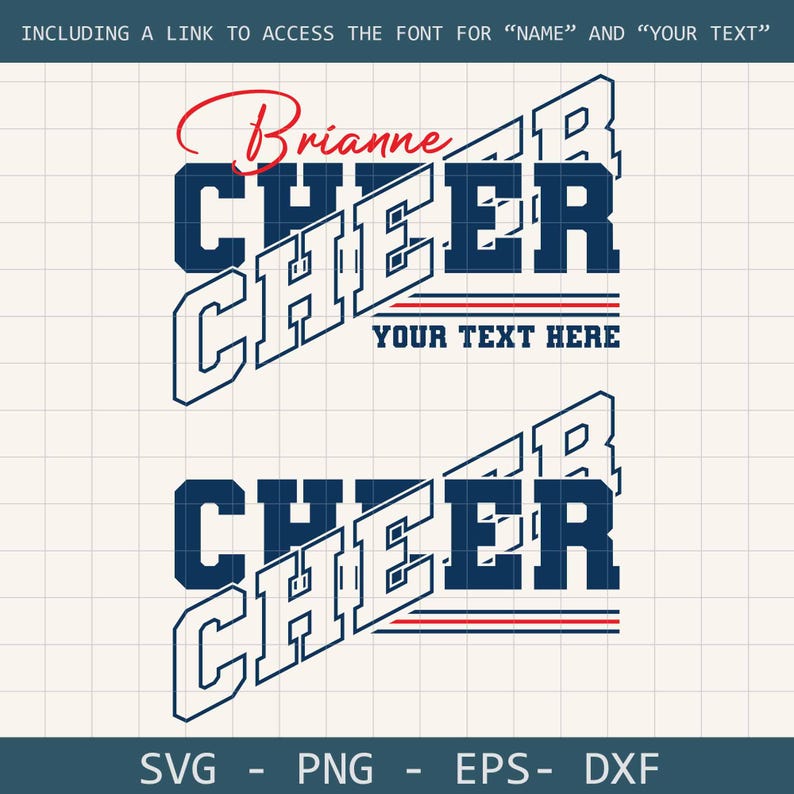 Cheer SVG Template: Cheerleader Design, Cheer Mom Gift (digital Files ...