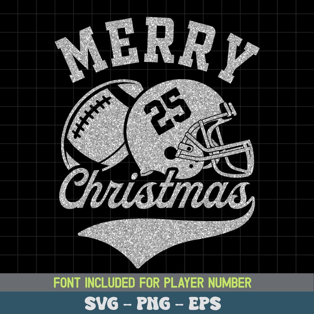 Merry Christmas Football Svg, Game Day Svg, Football Season, School ...