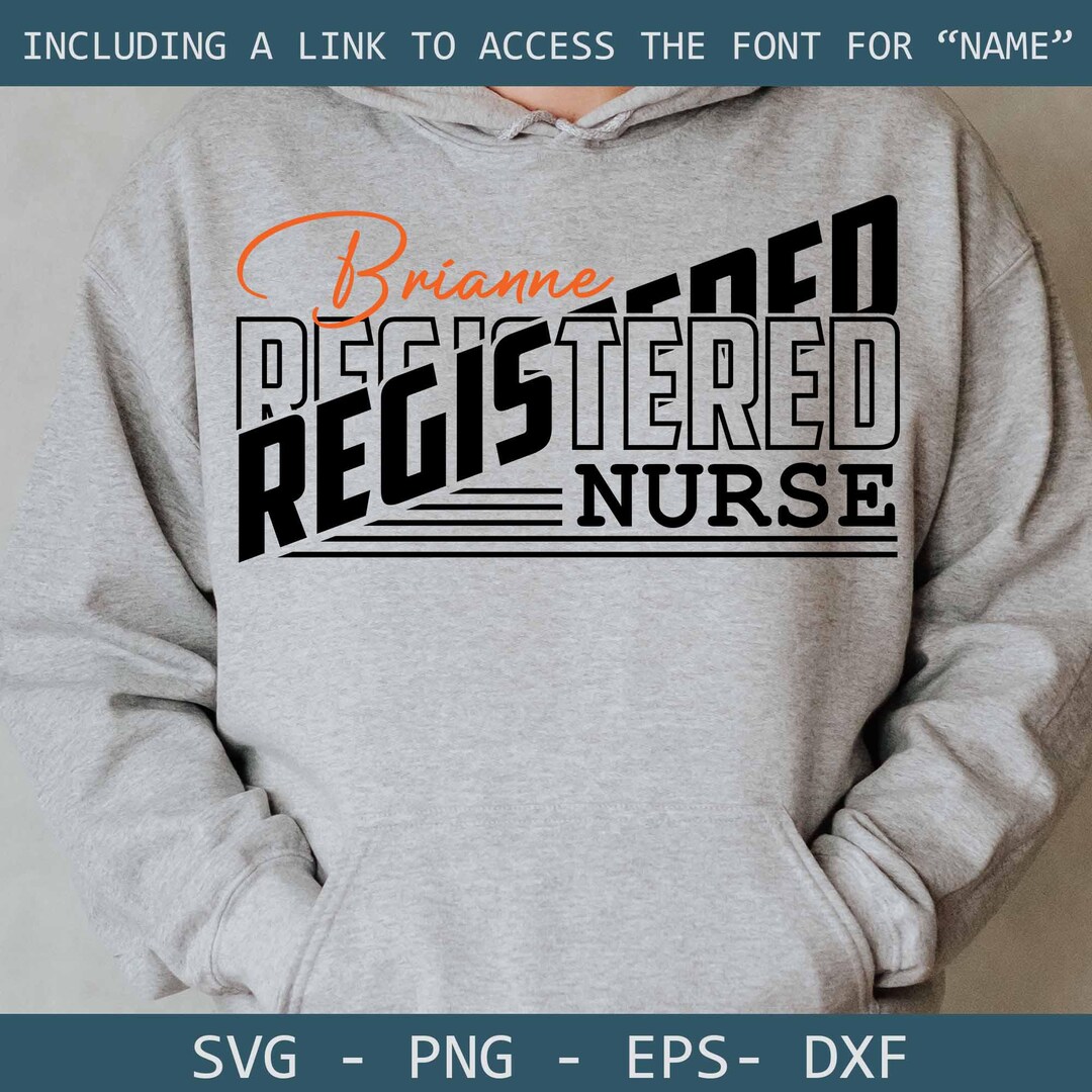 Custom Registered Nurse SVG: Personalized RN Shirt Design (digital ...