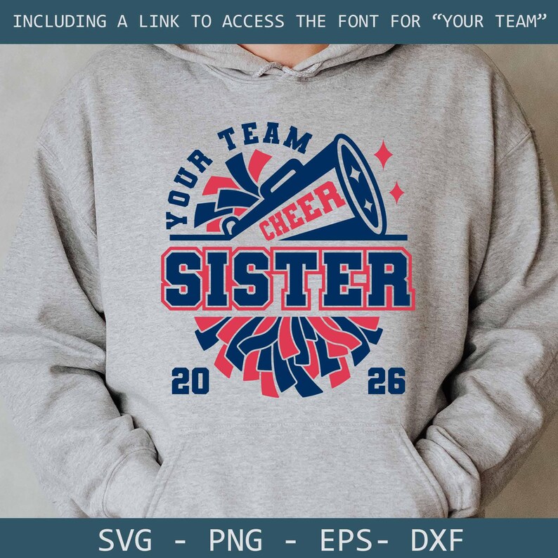 Cheer Sister Template, Cheer Sis Design, School Sports (digital File ...