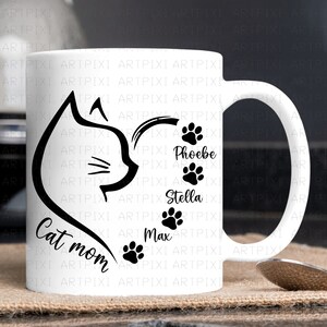 Cat SVG Bundle, Cat Silhouette, Cat Name, Cat Lover Svg, Custom Cat Mom ...