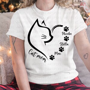 Cat SVG Bundle, Cat Silhouette, Cat Name, Cat Lover Svg, Custom Cat Mom ...