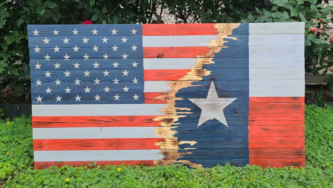 American and Texas Flag - Etsy