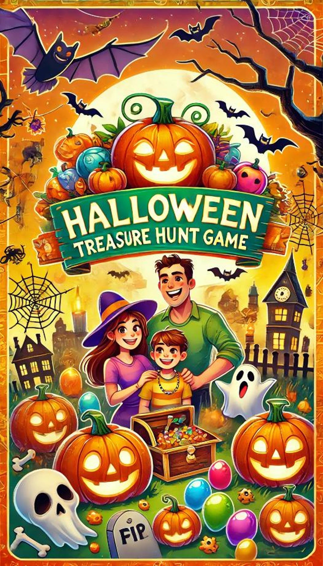 Halloween Treasure Hunt - Printable Adventure Game for Kids & Families ...