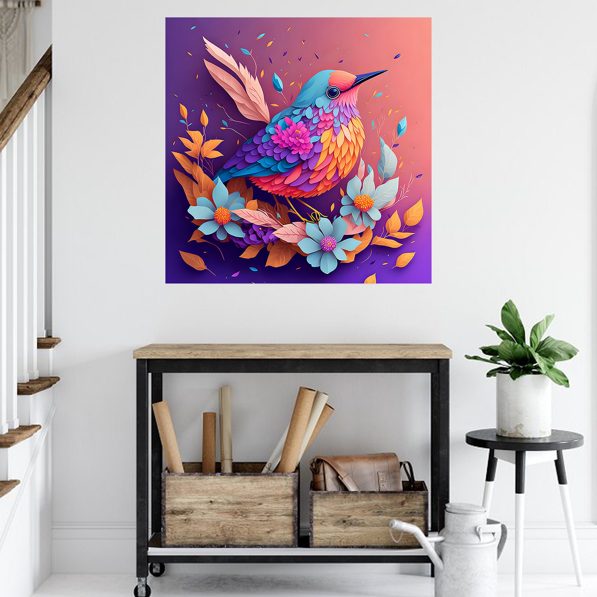 Bird, Low Poly, 3d, Vivid Colors That Reflects Tranquility and That ...