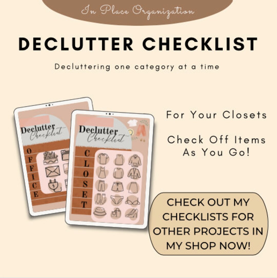Closet Declutter Checklist | Motivation for Organizing Your Home ...