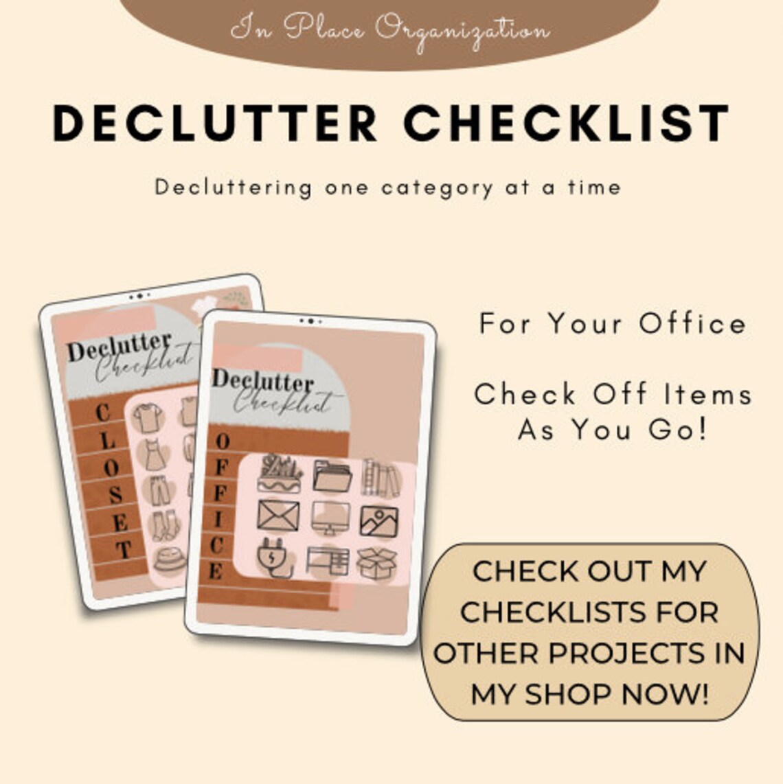Office Declutter Checklist | Motivation for Organizing Your Home ...