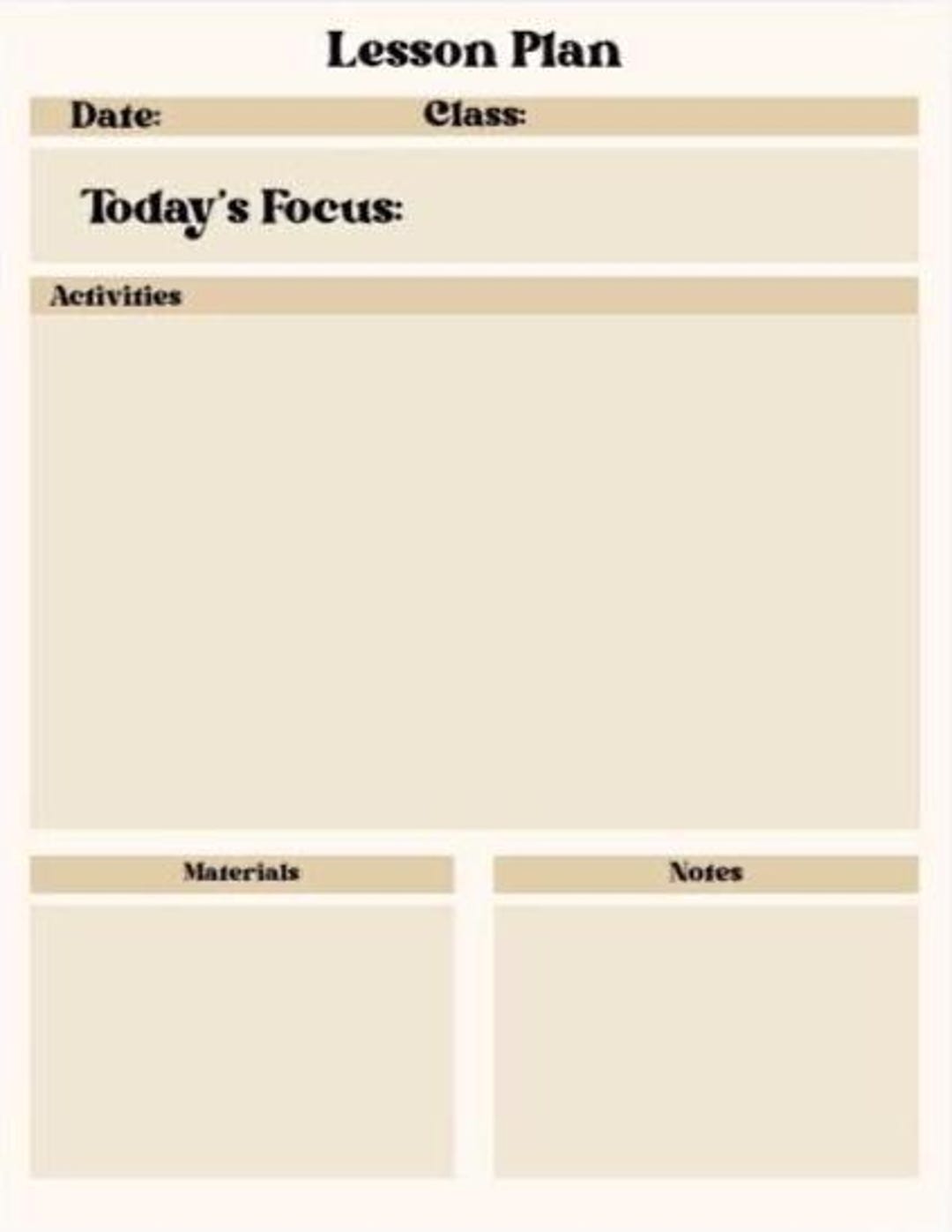 Dance Class Lesson Plan Template: Printable, Sharable PDF (goodnotes ...