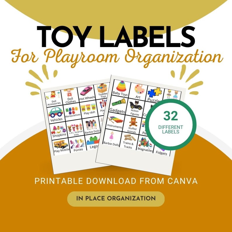 Toy Labels for Playroom Organization Printable Download - Etsy