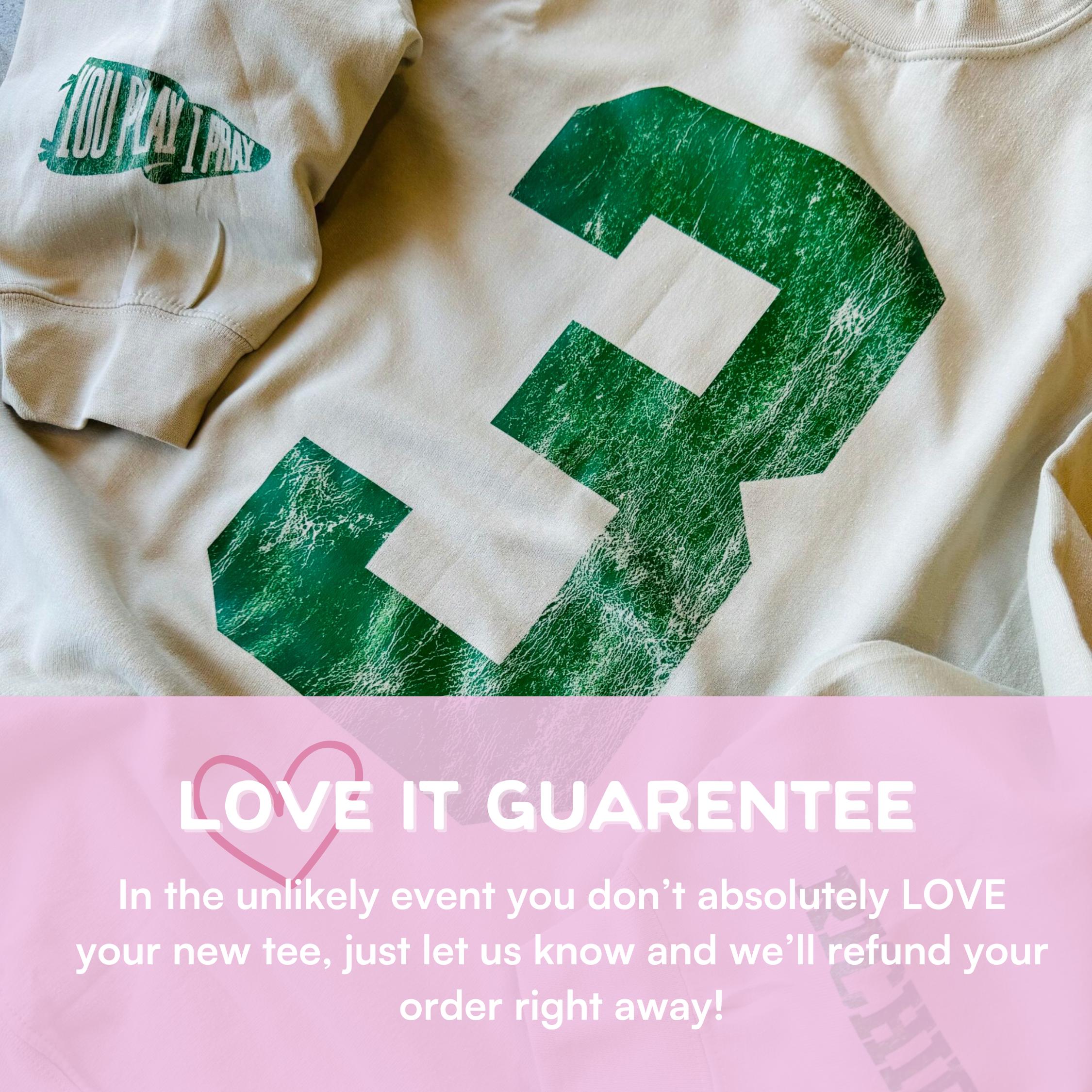 Custom Varsity Number or Letter Sweatshirt, Distressed Block Prin ...