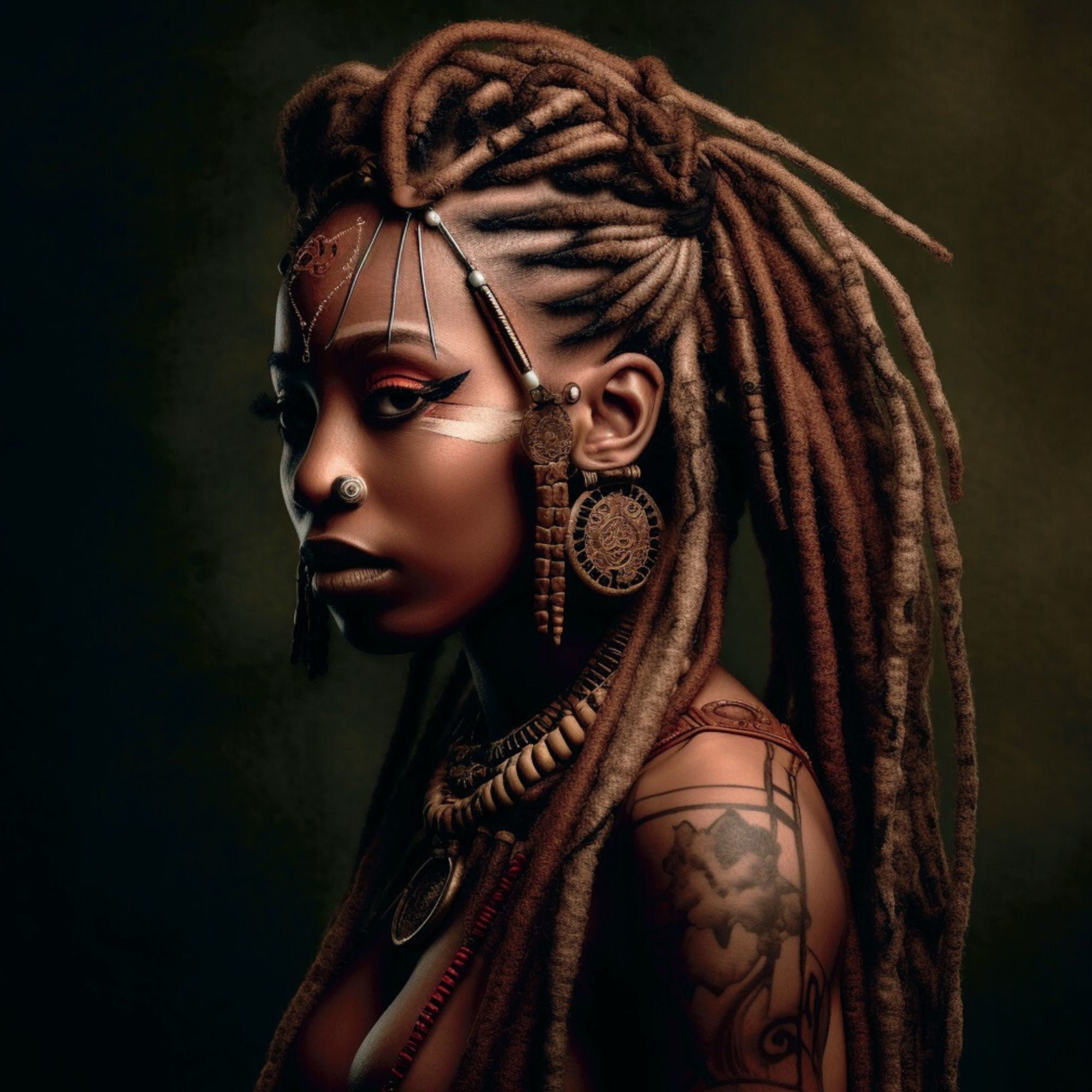 African Warrior Digital Art, African Print, Cultural Art, African ...