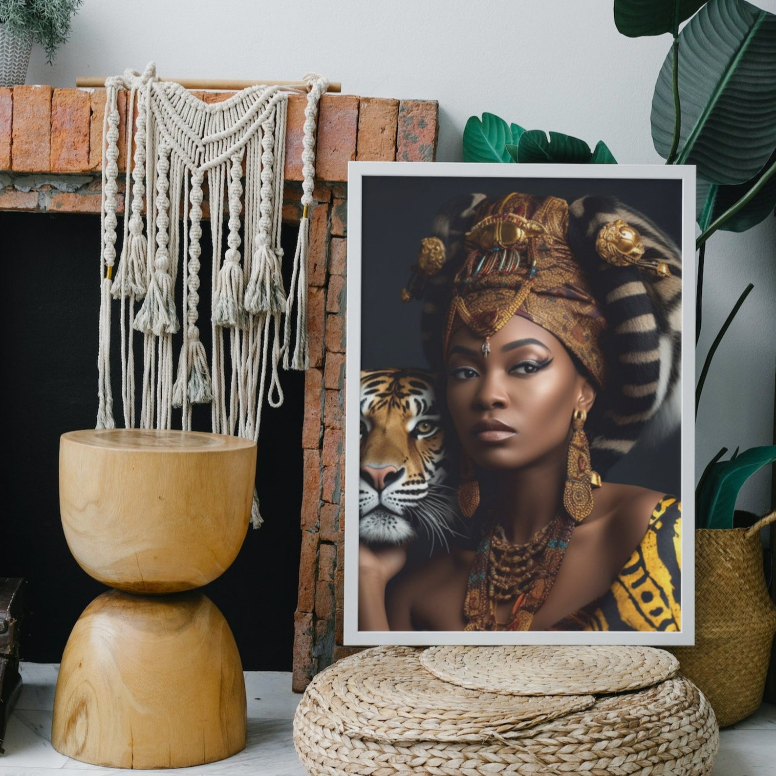 African Digital Art, African Print, Cultural Art, African-themed Home ...