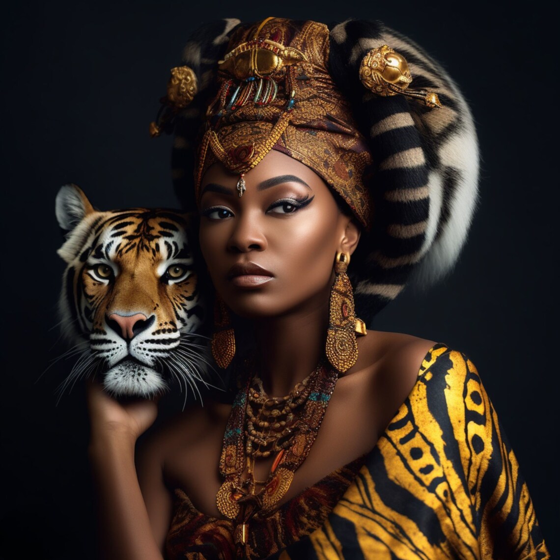 African Digital Art, African Print, Cultural Art, African-themed Home ...