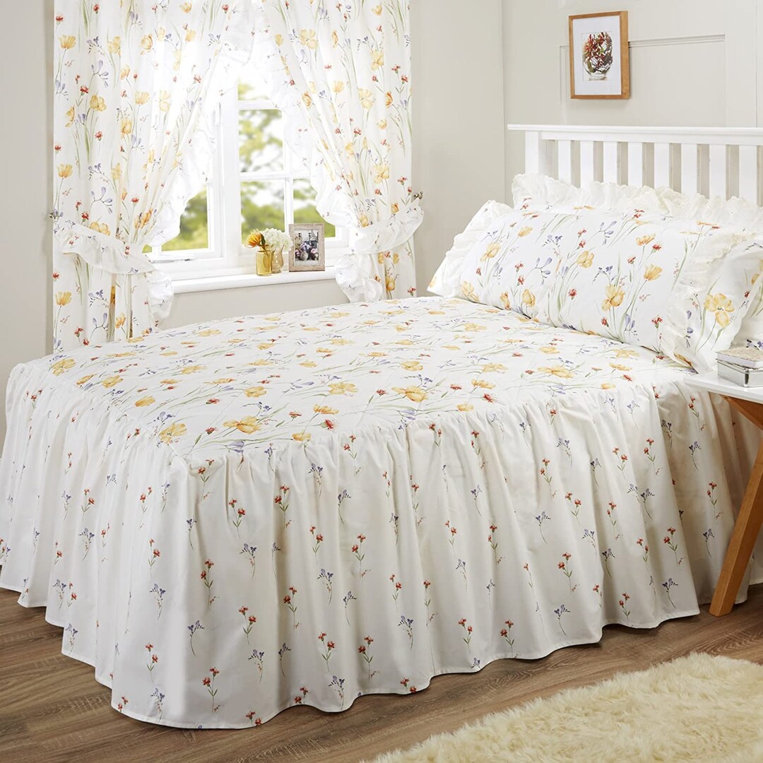 Vantona Country Vanessa Quilted Fitted Bedspread - Multi - Etsy UK