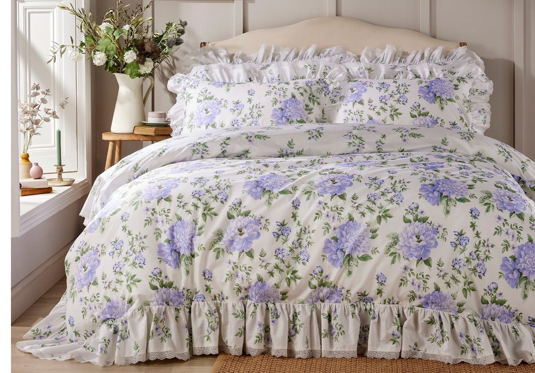 Vantona Archive Collection Edwina Duvet Cover Set - Lilac - Etsy