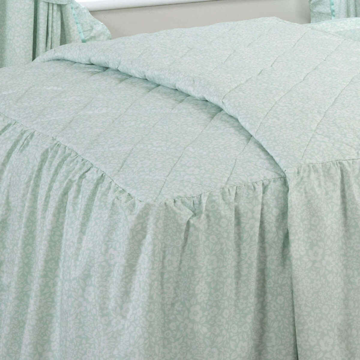 Vantona Country Monique Quilted Fitted Bedspread - Mint - Etsy UK