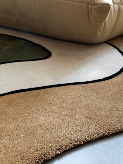 Kidney Shape Hand Tufted Modern Rug for Luxury Room Living - Etsy