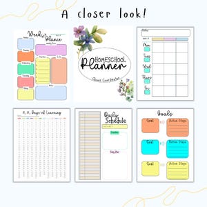 Printable Homeschool Planner | Daily & Weekly Planner | Homeschool Log ...