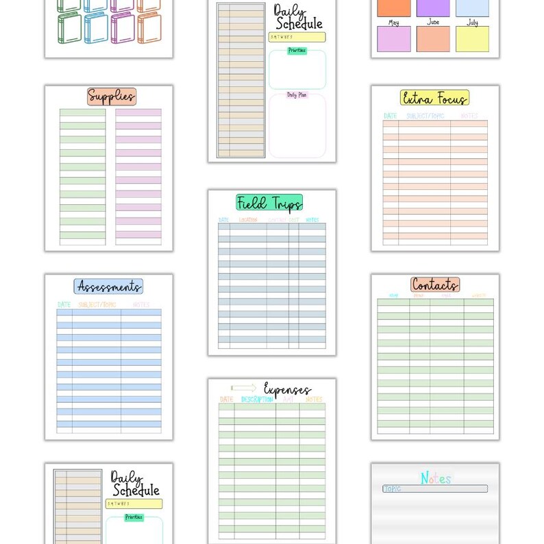Printable Homeschool Planner | Daily & Weekly Planner | Homeschool Log ...