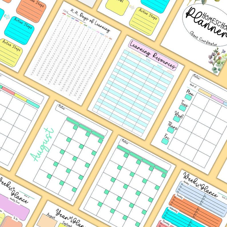 Printable Homeschool Planner | Daily & Weekly Planner | Homeschool Log ...